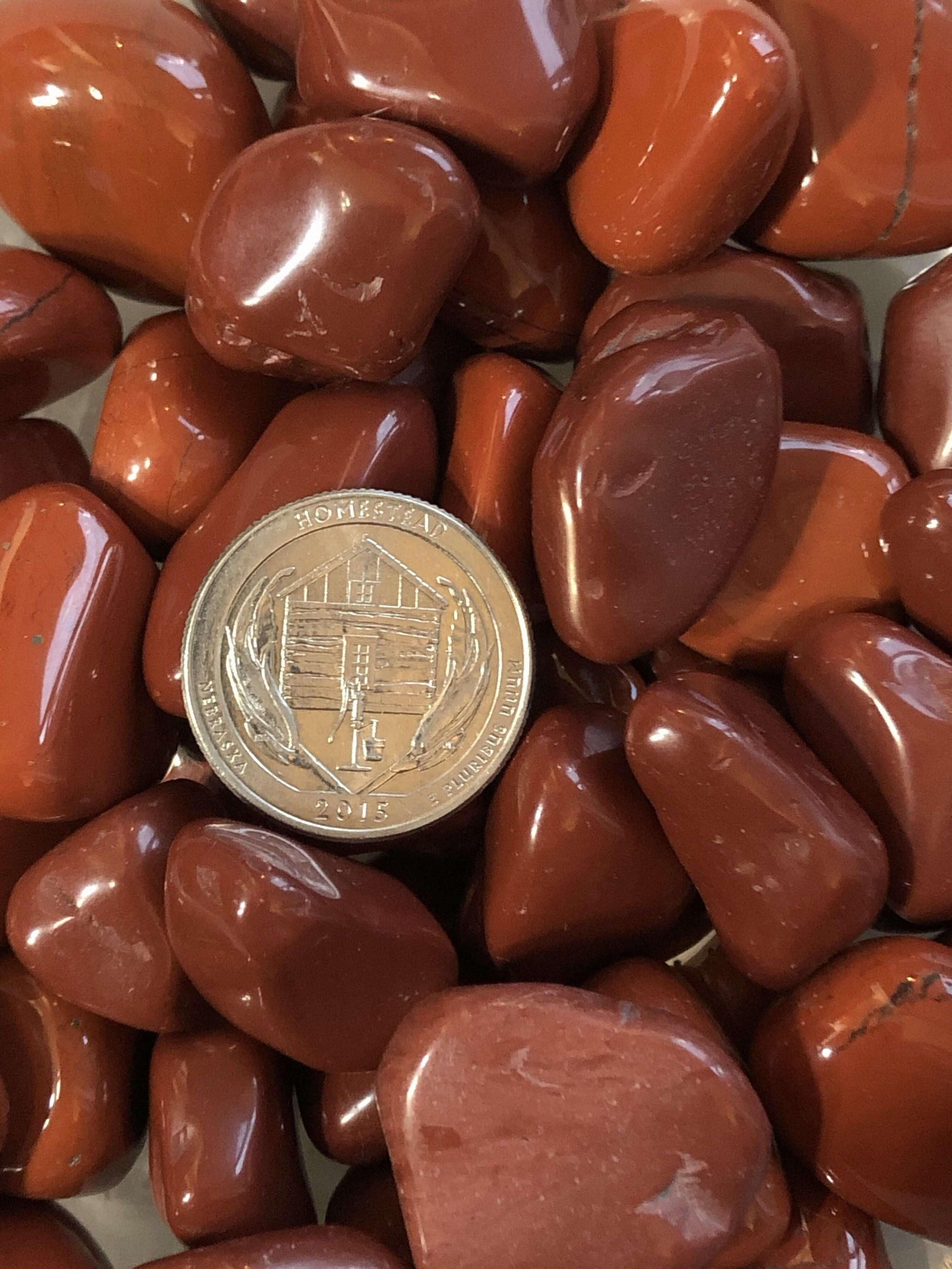 Tumbled Red Jasper for Grounding and Stability | Medium - Set of 4
